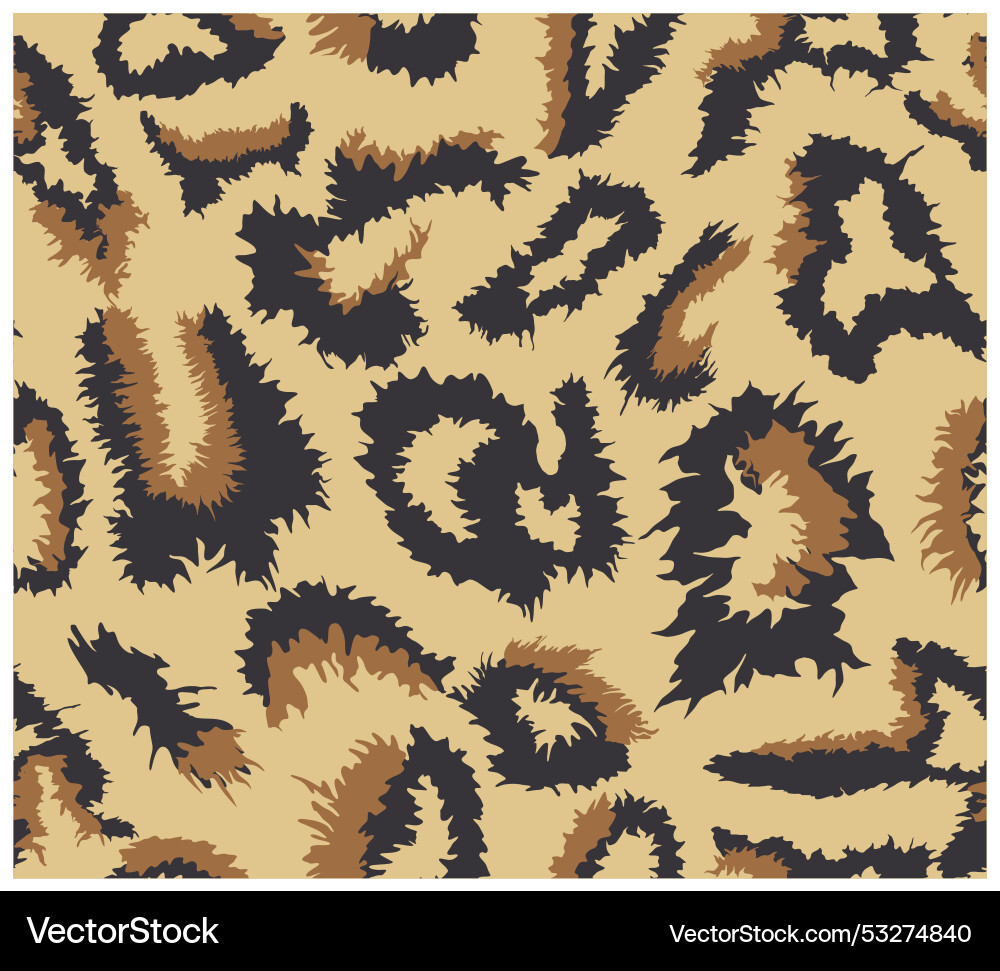 Leopard fur seamless pattern design Royalty Free Vector