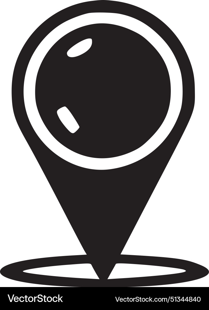 Map pin - minimalist and simple silhouette Vector Image