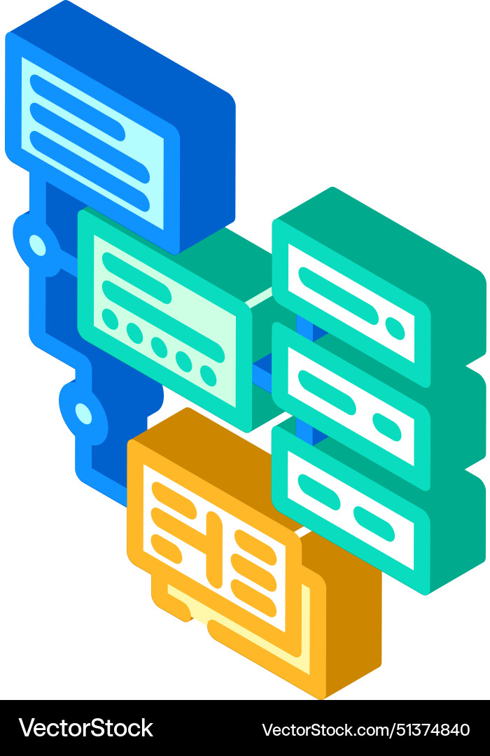 Uml Diagrams Analyst Isometric Icon Royalty Free Vector