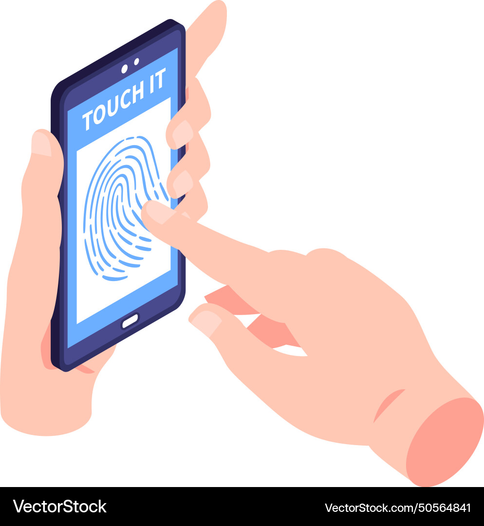 Biometric identification icon Royalty Free Vector Image