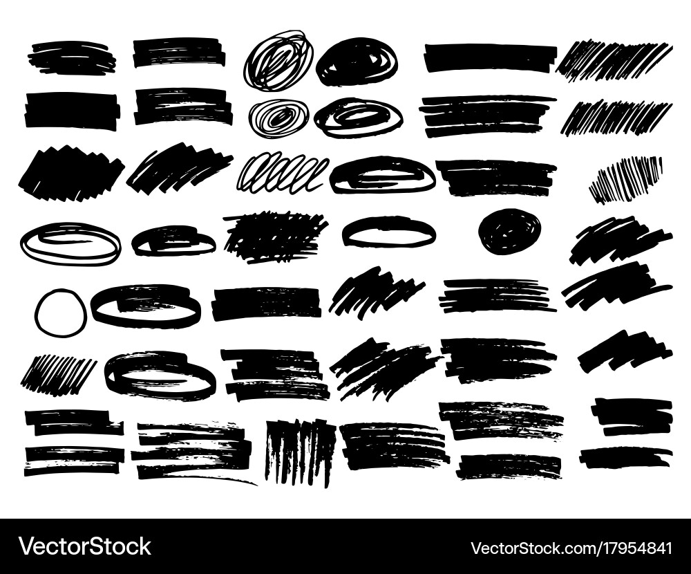 Black paint ink brush stroke line Royalty Free Vector Image