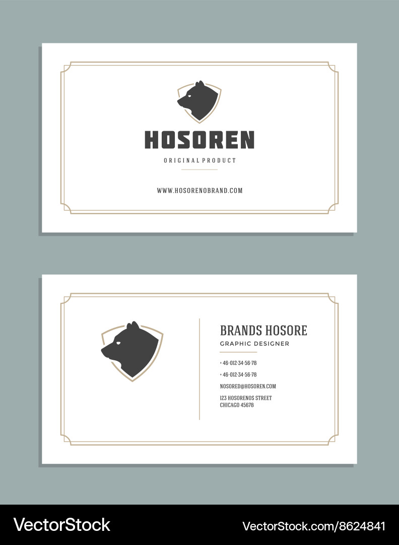 Business-Card Design und Retro-Stil Logo Vorlage Vektorbild