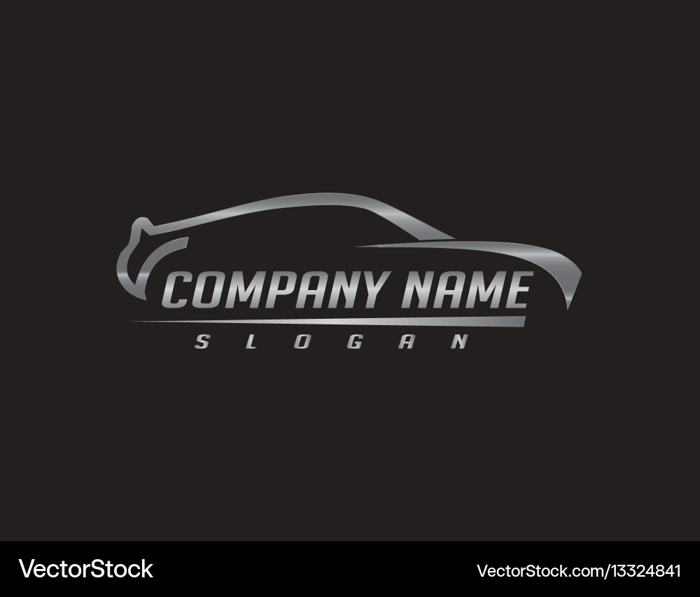Car logo 2 black background Royalty Free Vector Image