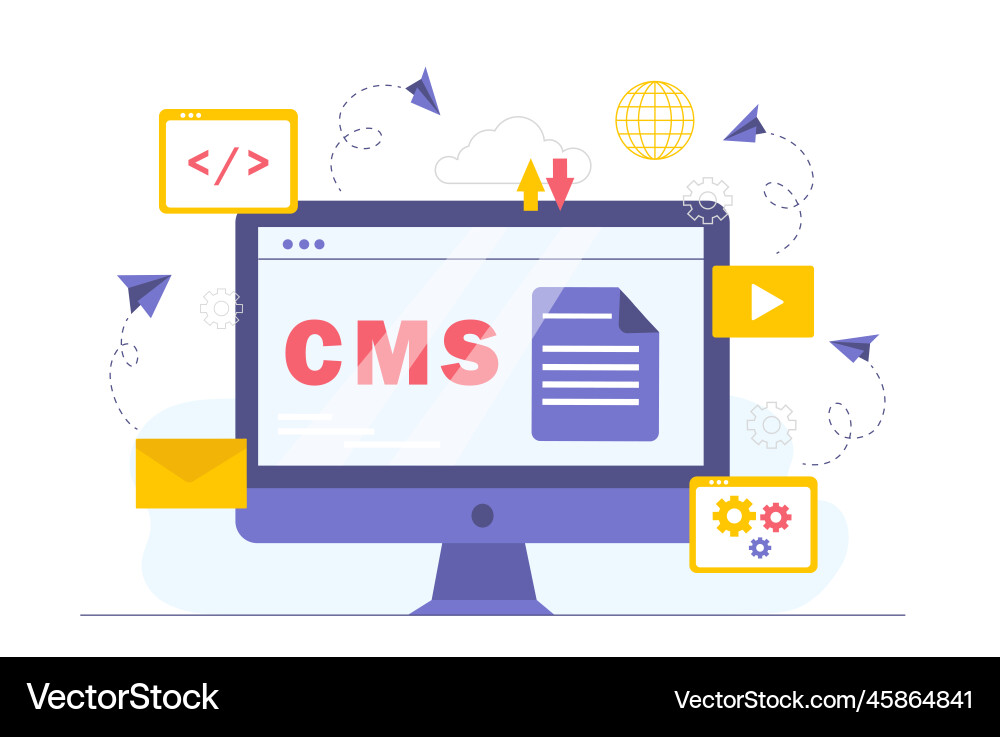 Content management system Royalty Free Vector Image