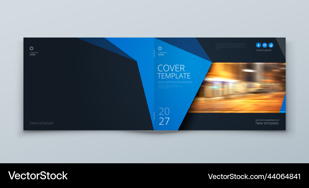 Horizontal brochure template layout design Vector Image
