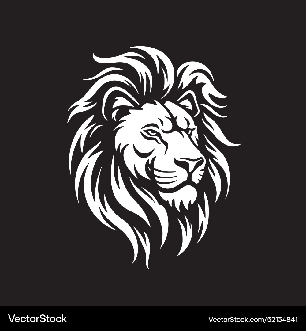 Lion - black and white isolated icon Royalty Free Vector