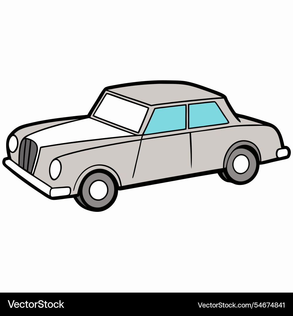 Rolls-royce car flat design Royalty Free Vector Image