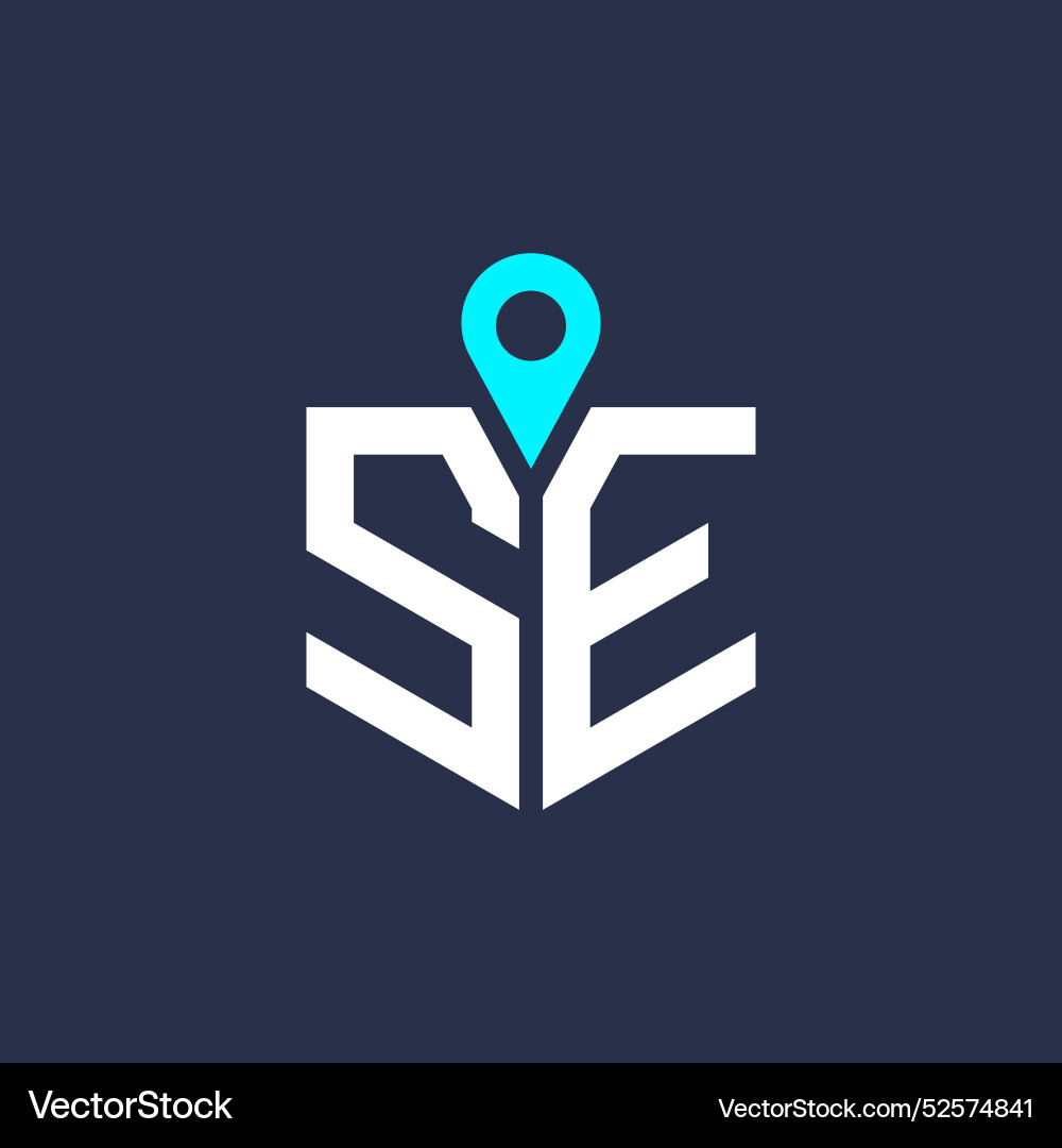 Se location logo design for recruitment Royalty Free Vector