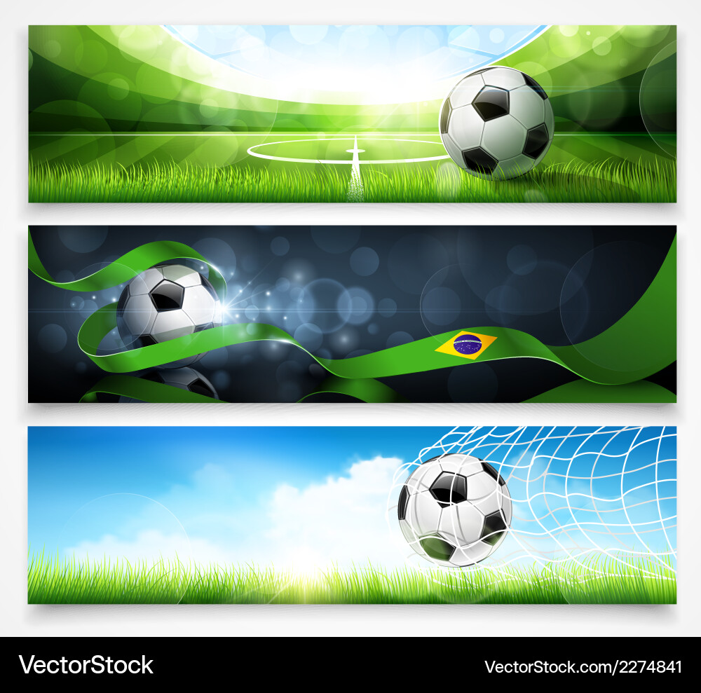 Set of football banners Royalty Free Vector Image