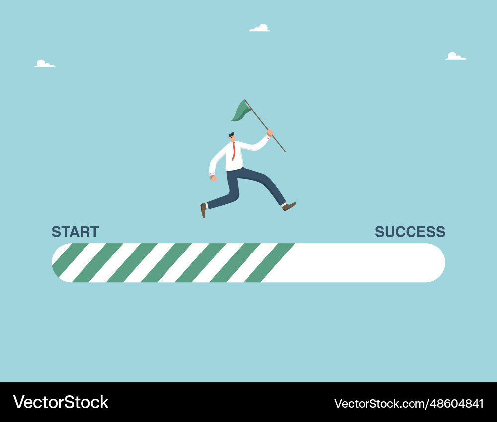 Success Loading Line - Business Growth Royalty Free Vector