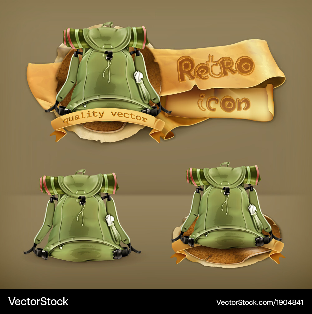 Travel backpack icon Royalty Free Vector Image