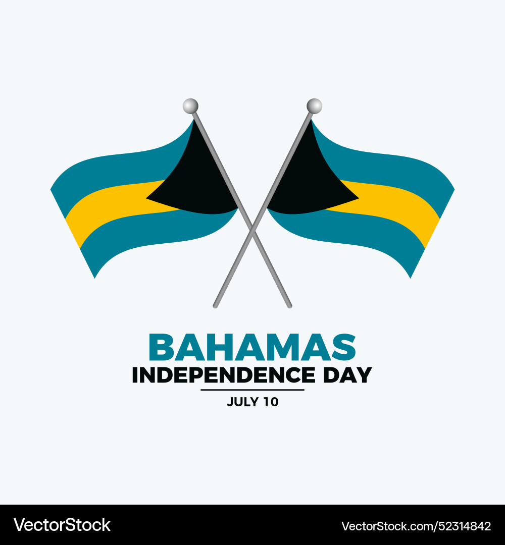 Bahamas independence day poster Royalty Free Vector Image