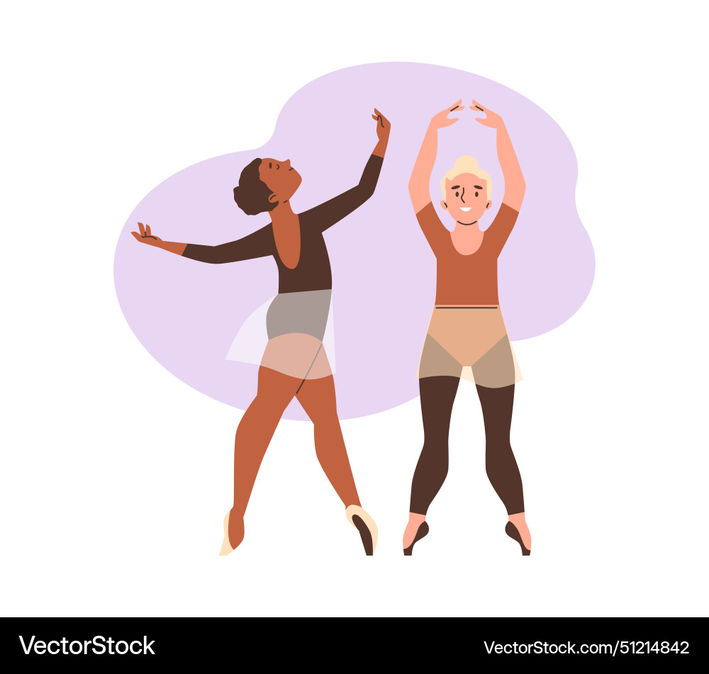 Ballet practice of children Royalty Free Vector Image