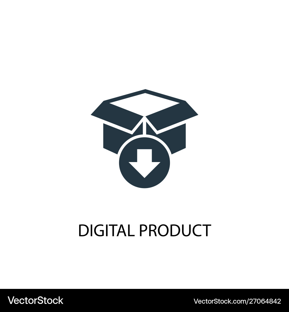 Digital Product Icon - Simple Royalty Free Vector Image