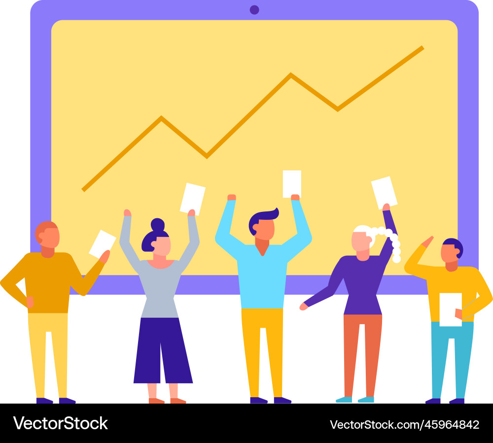 Finance payment graph composition Royalty Free Vector Image