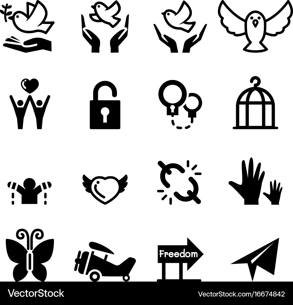 Freedom icon Royalty Free Vector Image - VectorStock