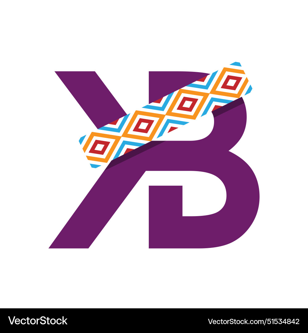 Knit bk logo b k initial letter design graphic Vector Image