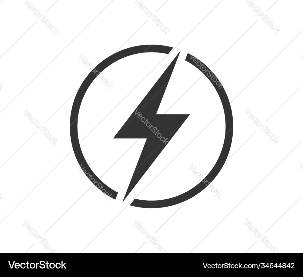 Lightning Power Symbol Royalty Free Vector Image