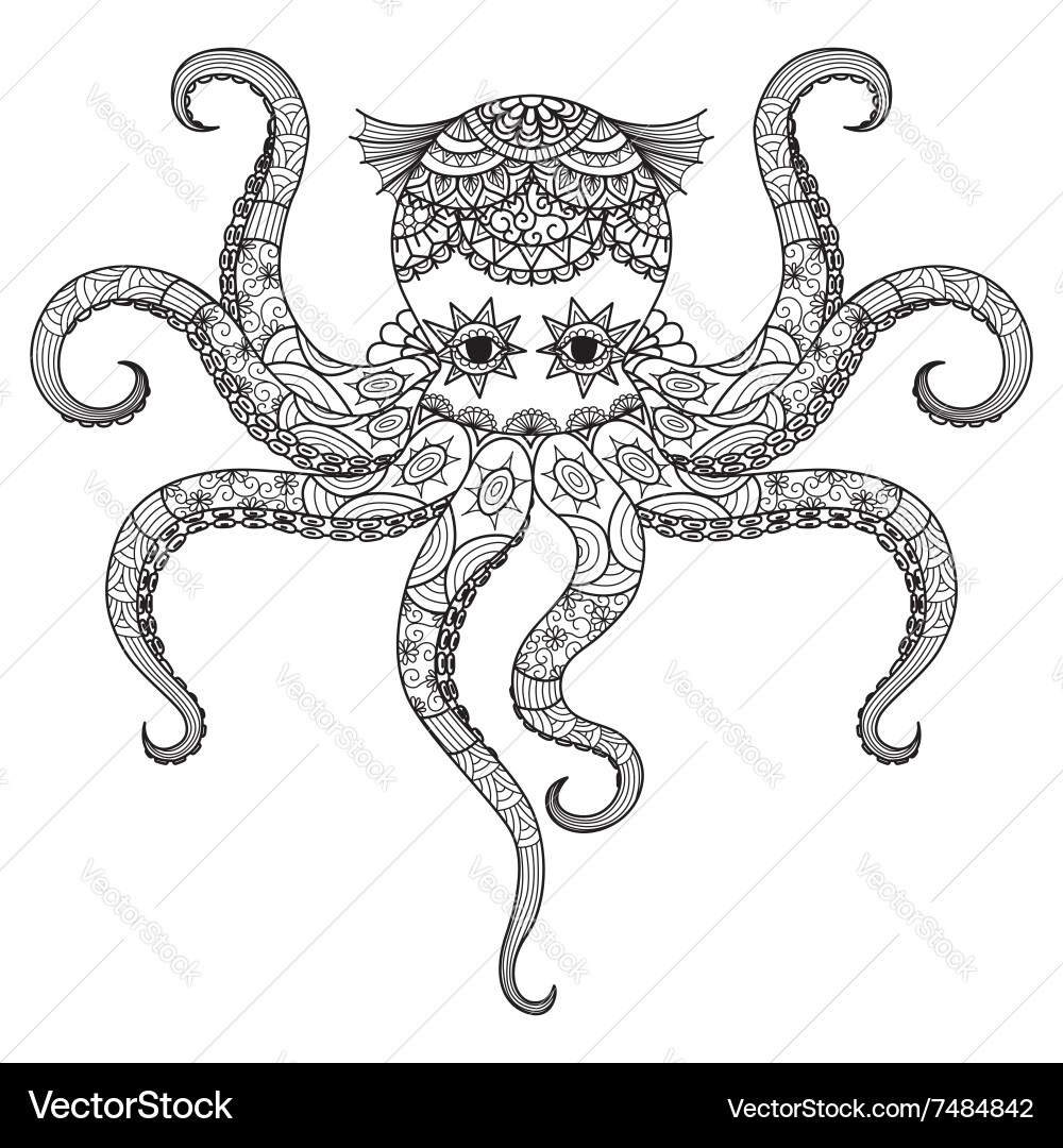 Unleash Your Creativity with a Mandala Octopus Coloring Page