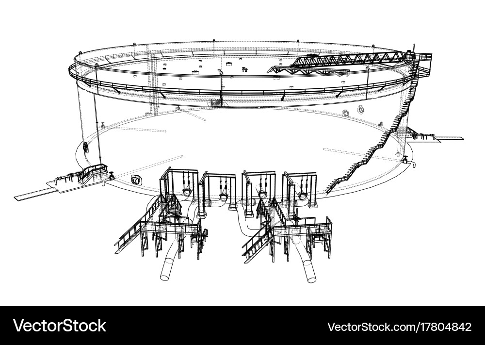 Oil storage tank Royalty Free Vector Image - VectorStock