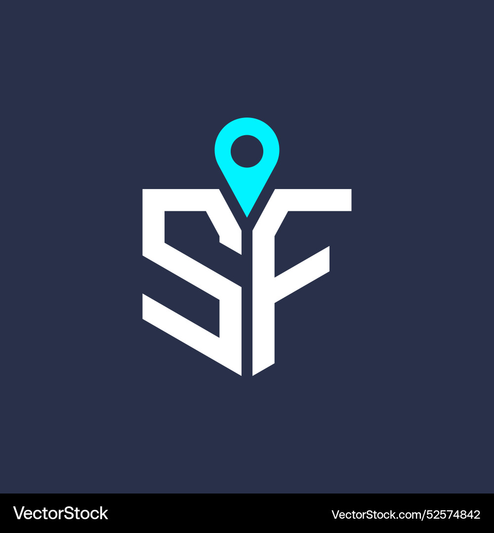 Sf location logo design for recruitment Royalty Free Vector