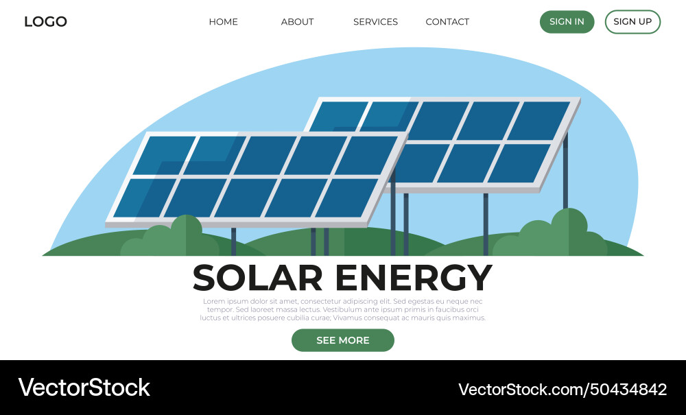 Solar energy generators contribute Royalty Free Vector Image