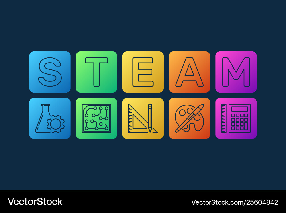 Steam colorful modern on dark Royalty Free Vector Image