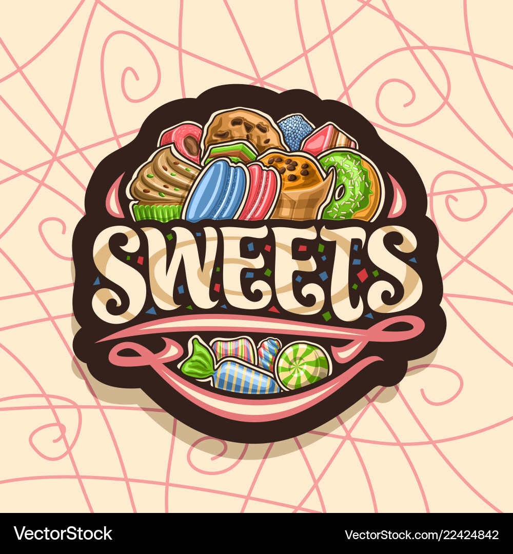 Sweets Logo - Gourmet Treats Royalty Free Vector Image
