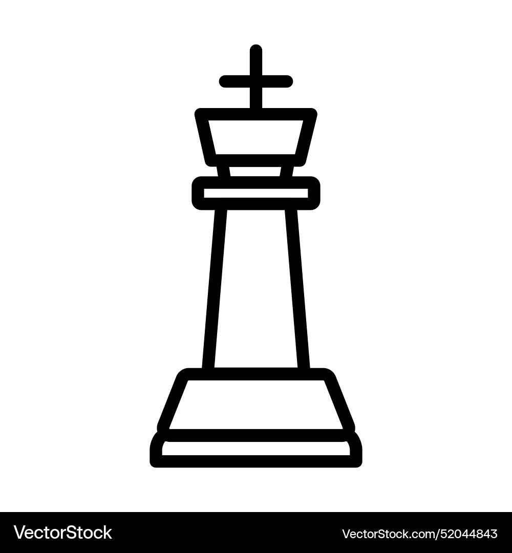 Chess king icon design in filled and outlined Vector Image