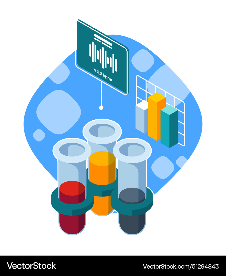 Isometric of laboratory setup Royalty Free Vector Image