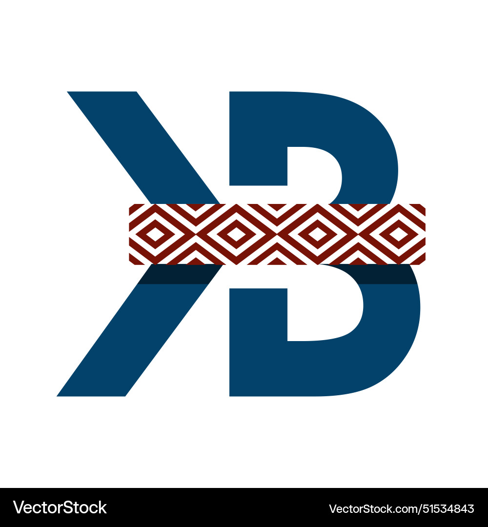 Knit bk logo b k initial letter design graphic Vector Image
