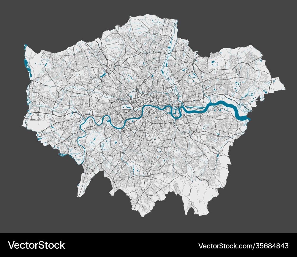 London City Map Royalty Free Vector Image - VectorStock