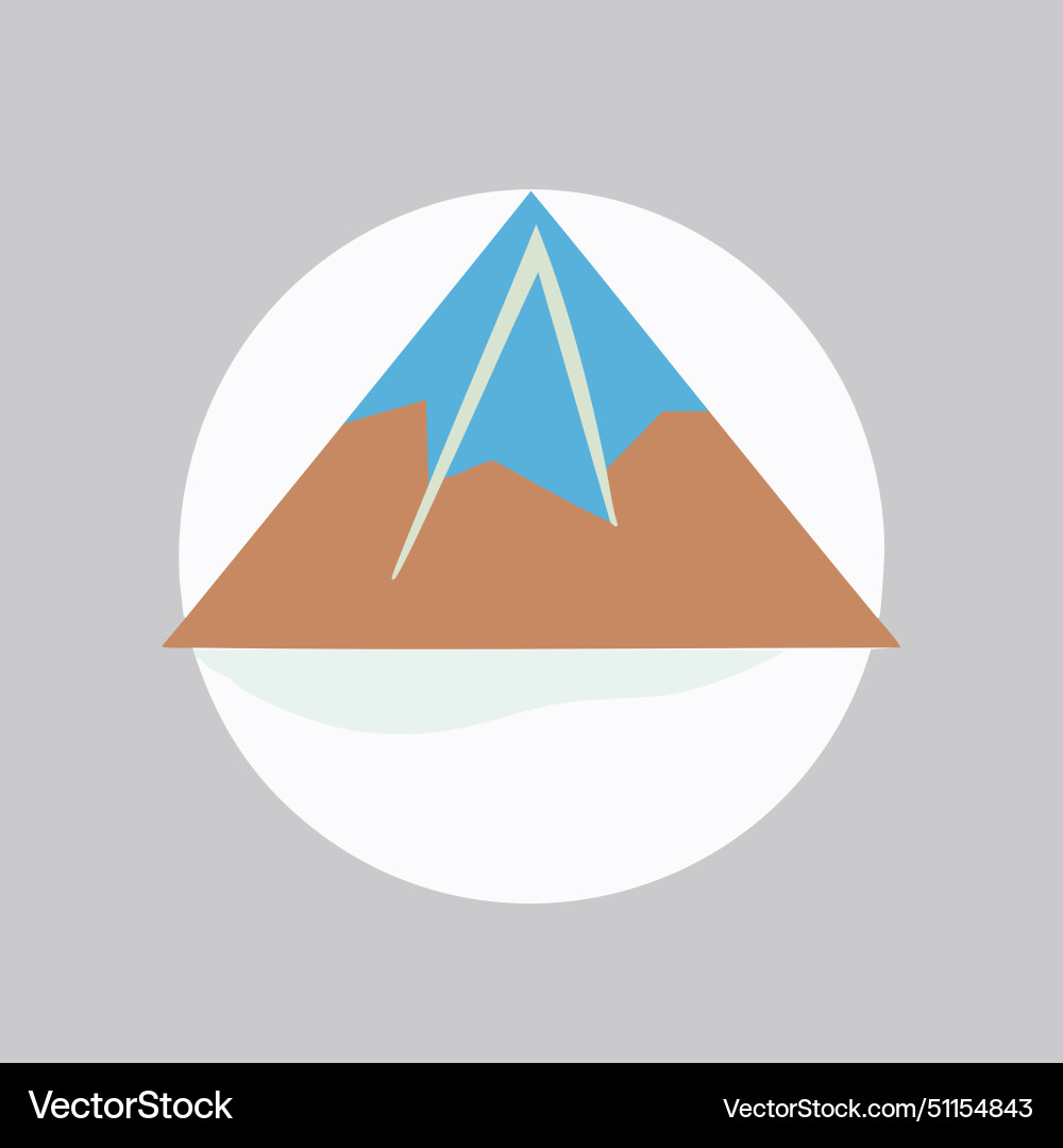Mountain icon of hill logo flat design style Vector Image