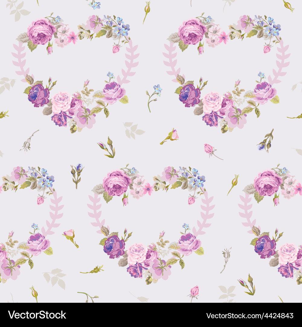 Spring hearts flowers backgrounds Royalty Free Vector Image