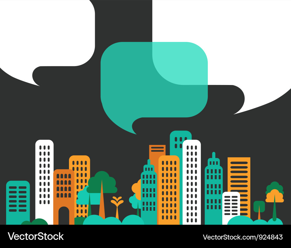 Urban Communication Buildings Royalty Free Vector Image