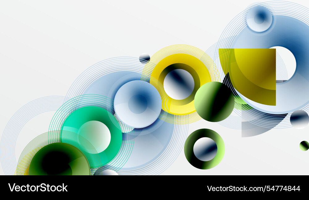 Abstract composition of overlapping circles with Vector Image