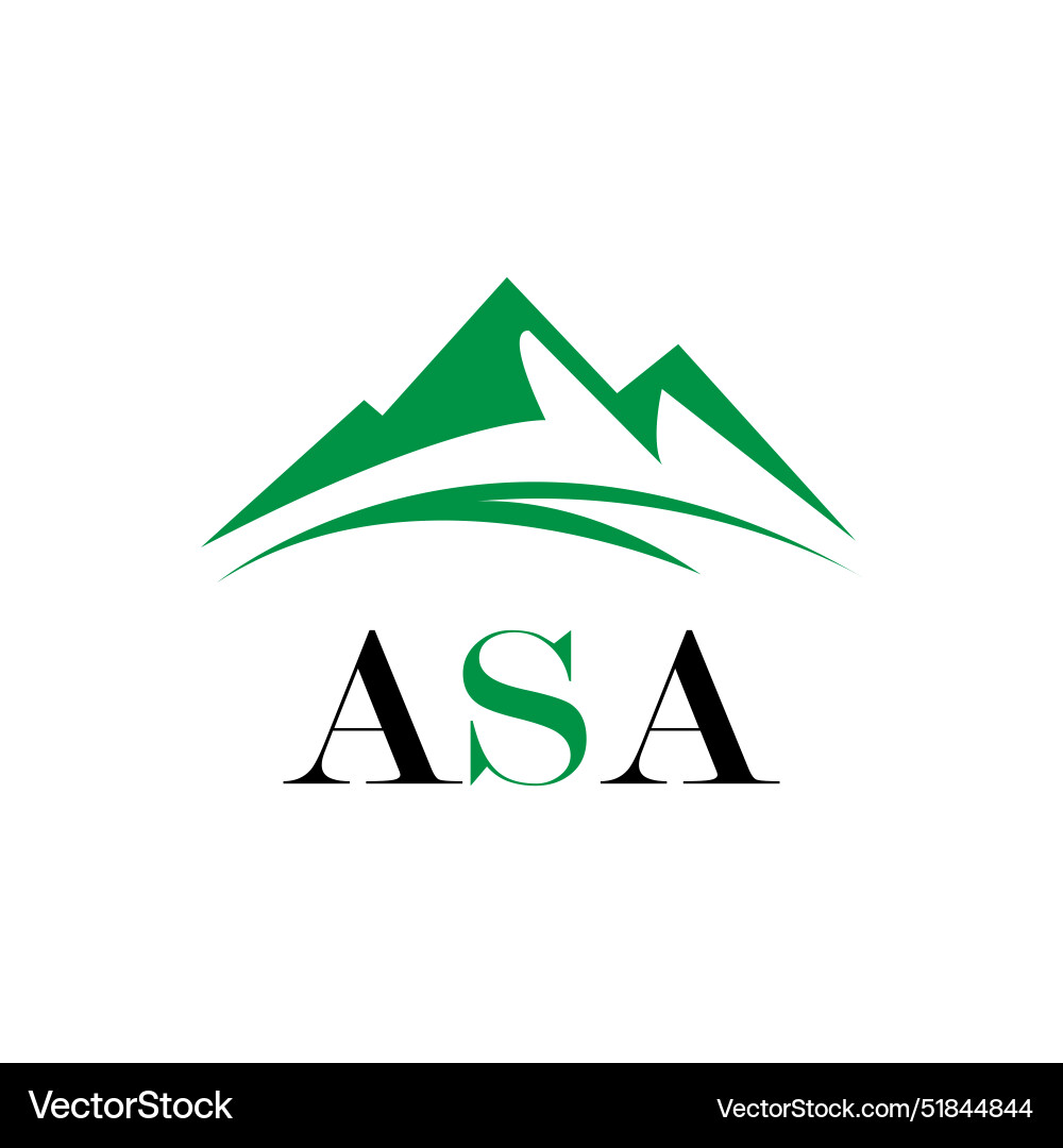 Asa letter logo design on white background Vector Image