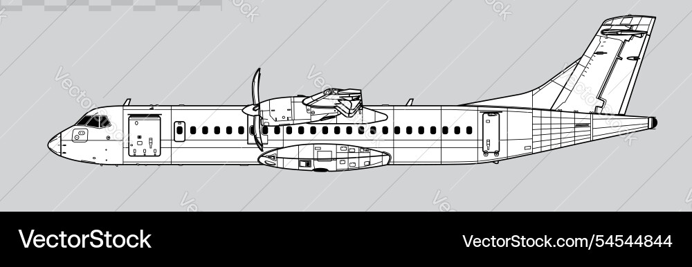 Atr 72-500 Royalty Free Vector Image - VectorStock