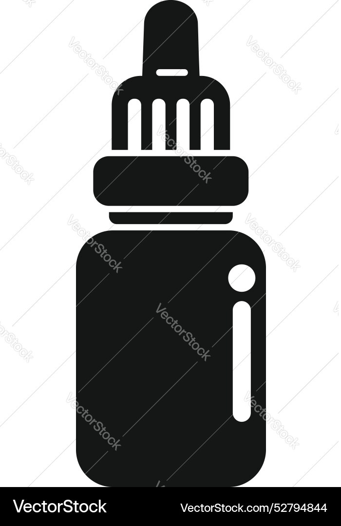 Black glycerin bottle icon providing essential Vector Image