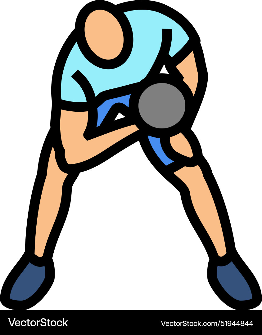 Concentration curls arm fitness exercise color Vector Image