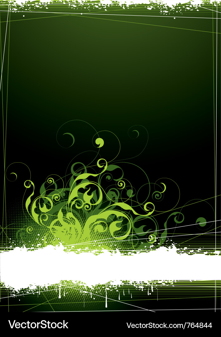 Green floral background Royalty Free Vector Image