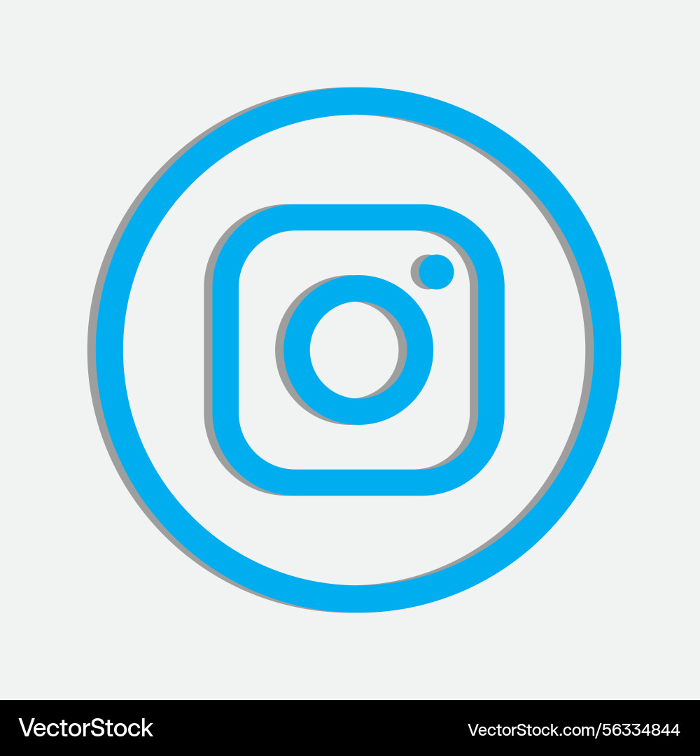 Instagram Icon - Blue Royalty Free Vector Image
