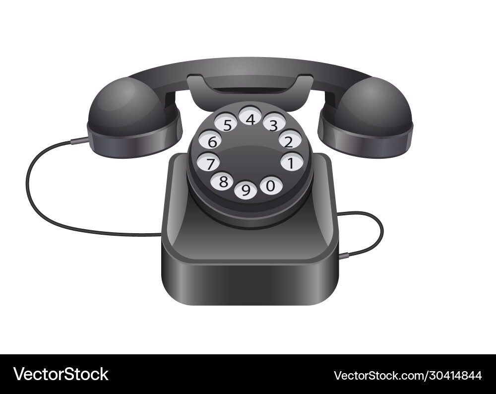 Old vintage phone Royalty Free Vector Image - VectorStock