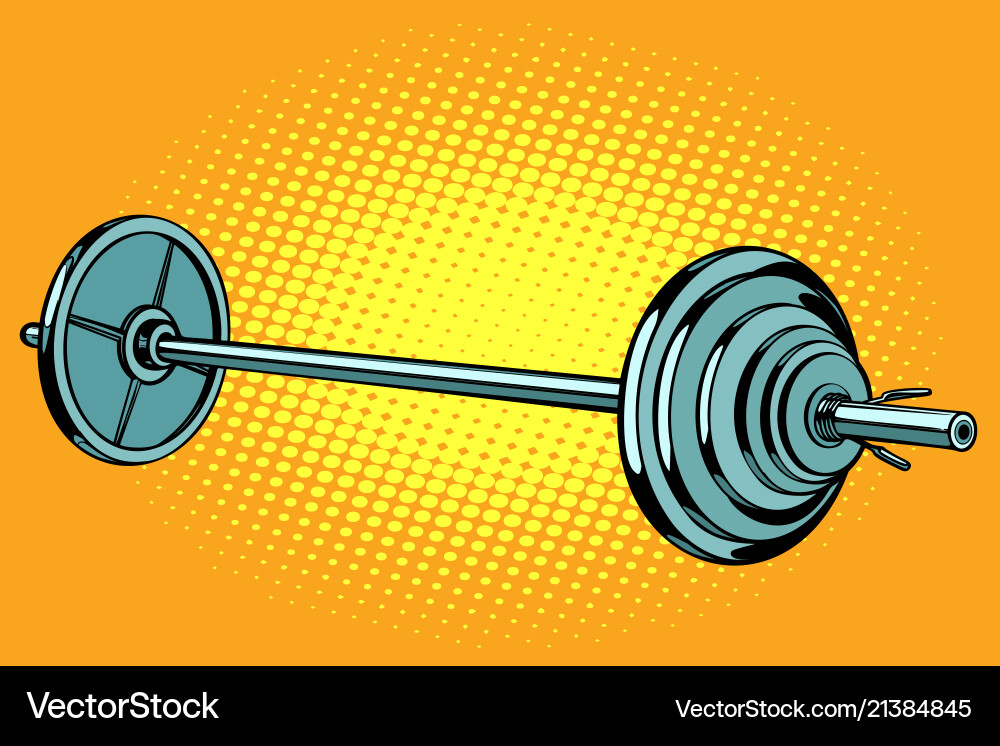 Barbell weightlifting sports Royalty Free Vector Image
