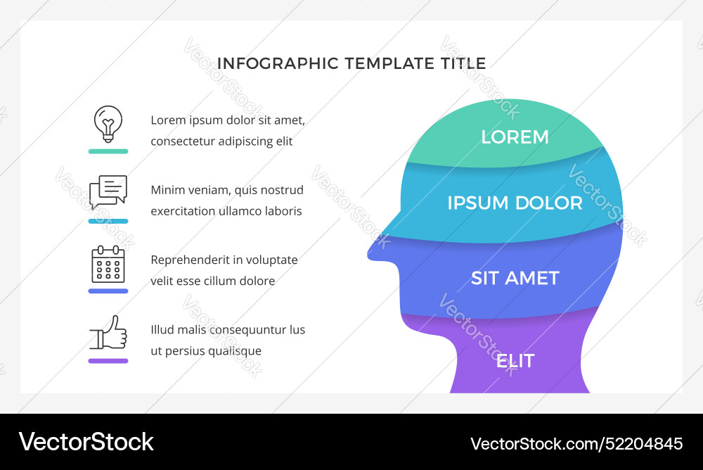 Brainstorm infographic template Royalty Free Vector Image