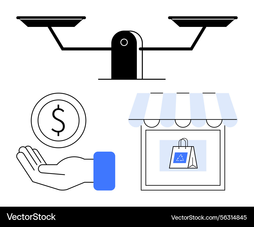 Business Cost Balance Royalty Free Vector Image