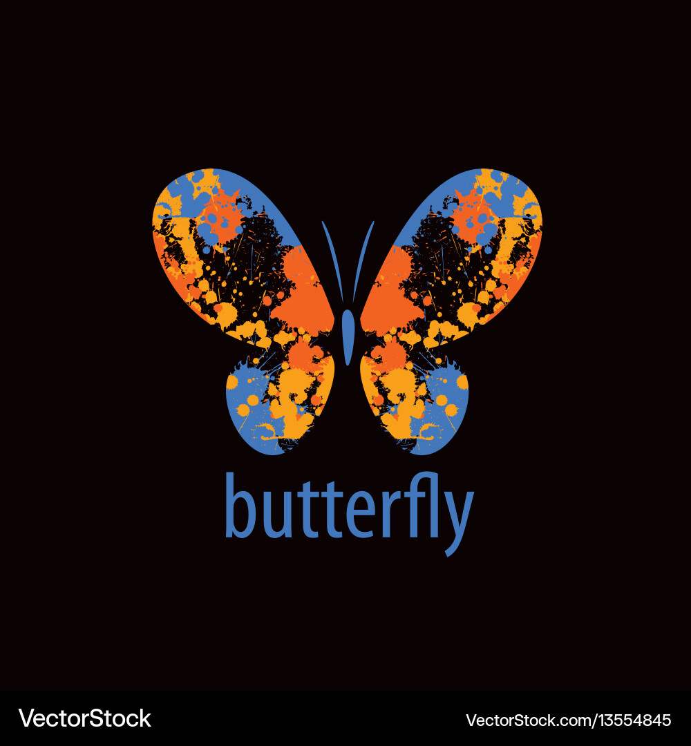 Butterfly logo Royalty Free Vector Image - VectorStock