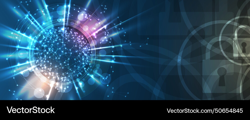 Cyber security and information or network Vector Image