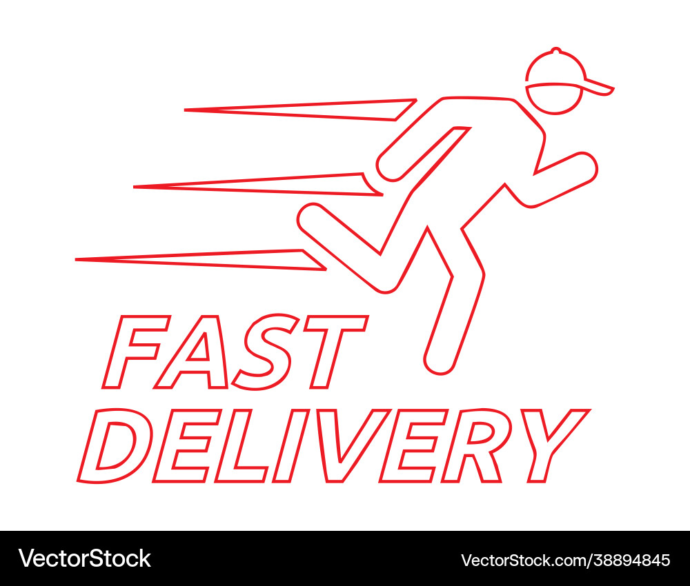 Fast delivery Royalty Free Vector Image - VectorStock