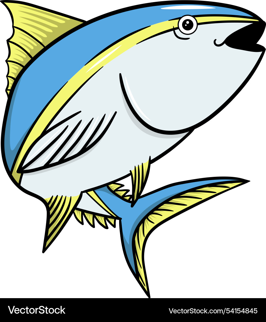 Free yellowfin tuna Royalty Free Vector Image - VectorStock